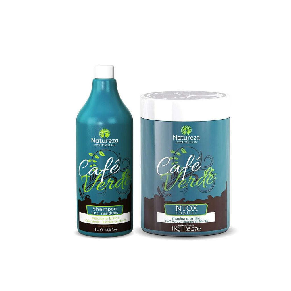 Natureza Green Coffee Ntox Deep Hair Mask + Anti Residues Shampoo Kit