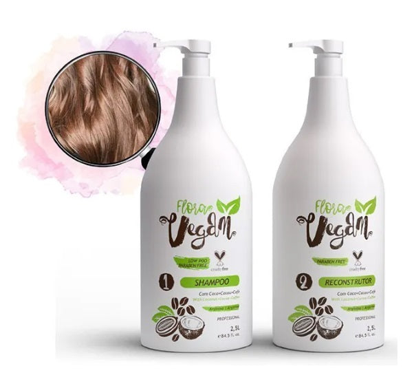 Flora Vegan Reconstructor Hair Coconut Treatment Lavatory Kit 2.5L - F